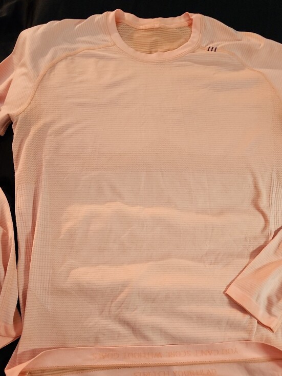 lululemon athletica | Tops | Lululemon Peach Striped Long Sleeve Top ...